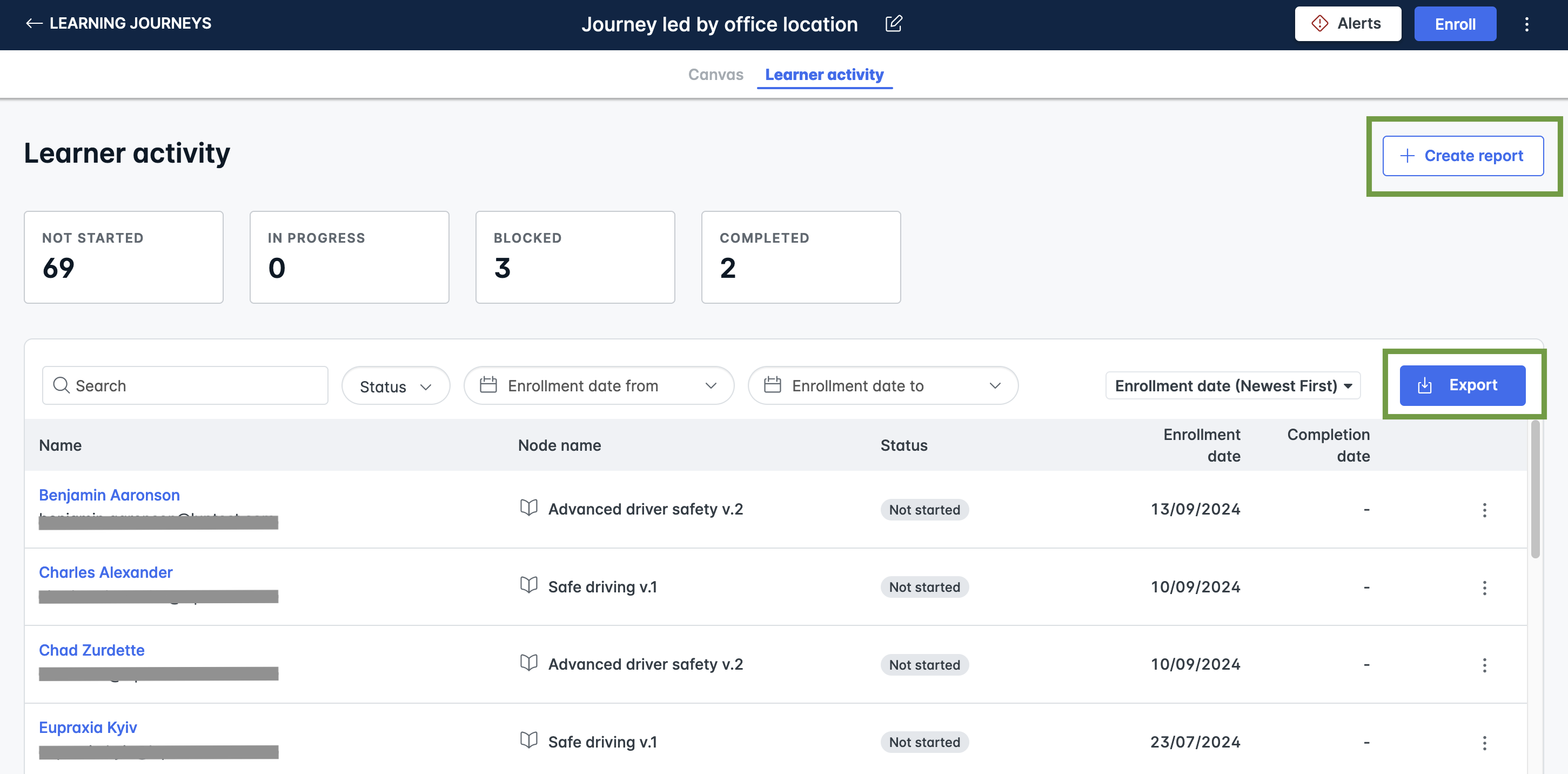 Learning journeys: enroll groups and individual learners on learning journeys – Knowledge Base