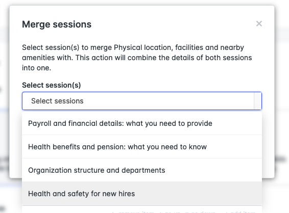 Live Learning: schedule a session series, including merging and splitting sessions – Knowledge Base