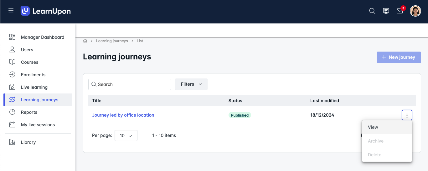 Learning journeys: enroll groups and individual learners on learning journeys – Knowledge Base