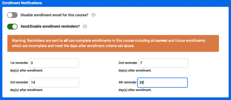 Course notifications: set automated messages for course events ...