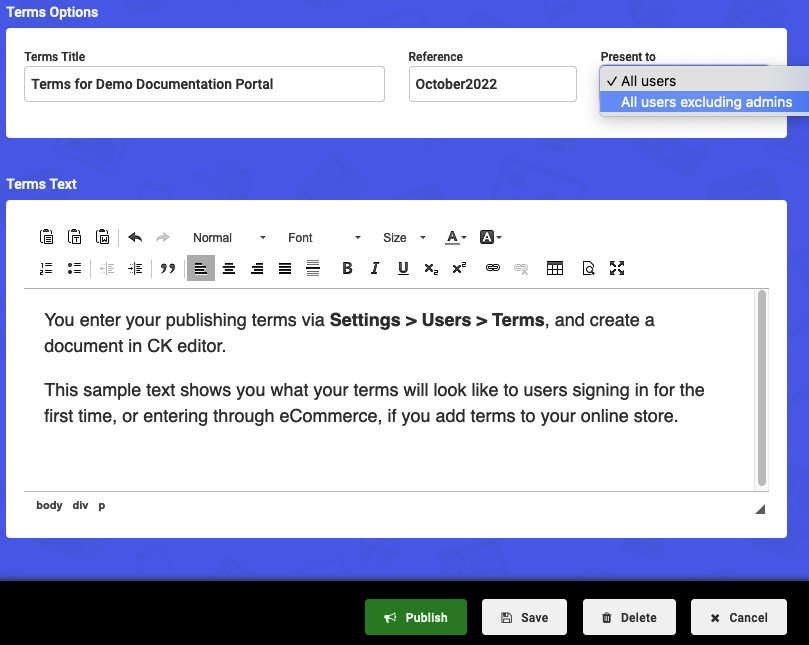 Portal setup: add terms for your portal – Knowledge Base